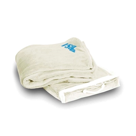 Micro Coral Fleece Blanket w Vinyl Carrying Bag | WithLogos