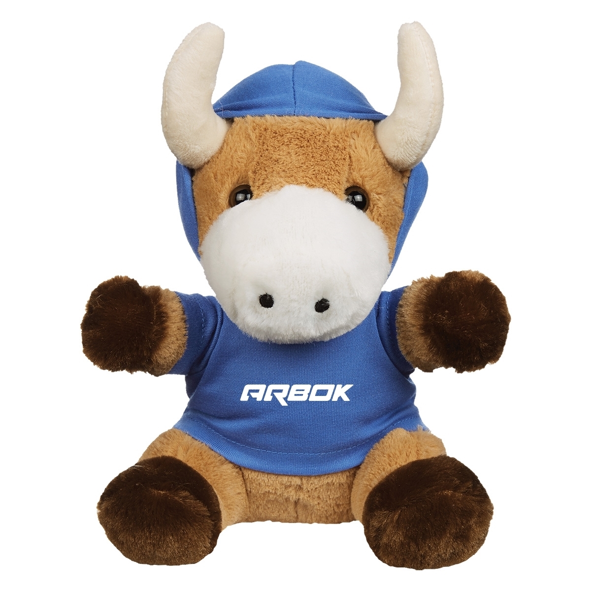 Custom 6" Brave Bull Plush Animal | WithLogos