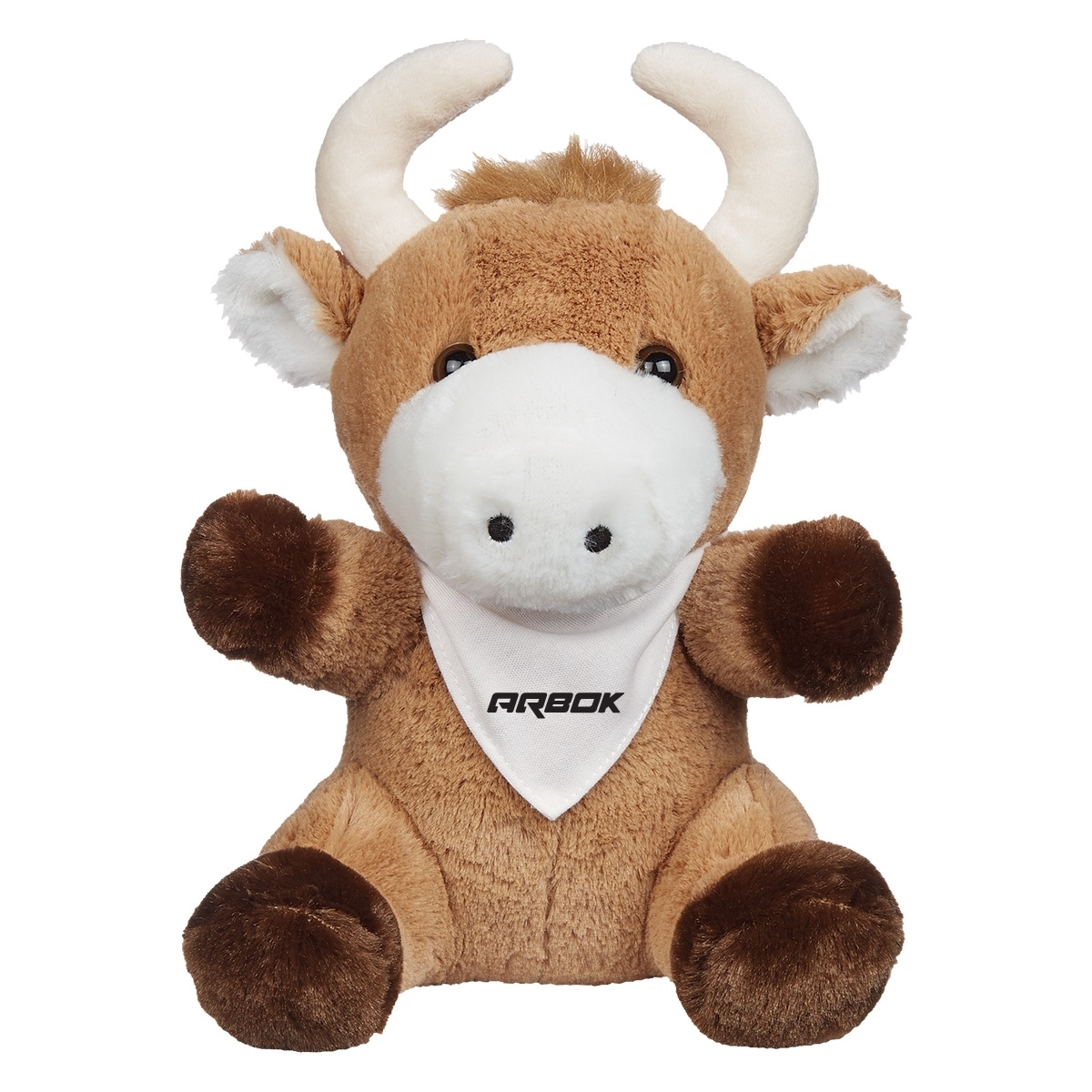 Custom 6" Brave Bull Plush Animal | WithLogos