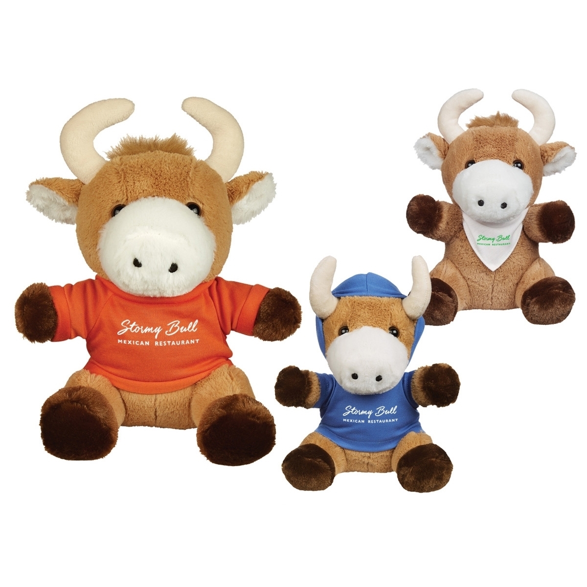 Custom 8.5" Brave Bull Plush Animal | WithLogos
