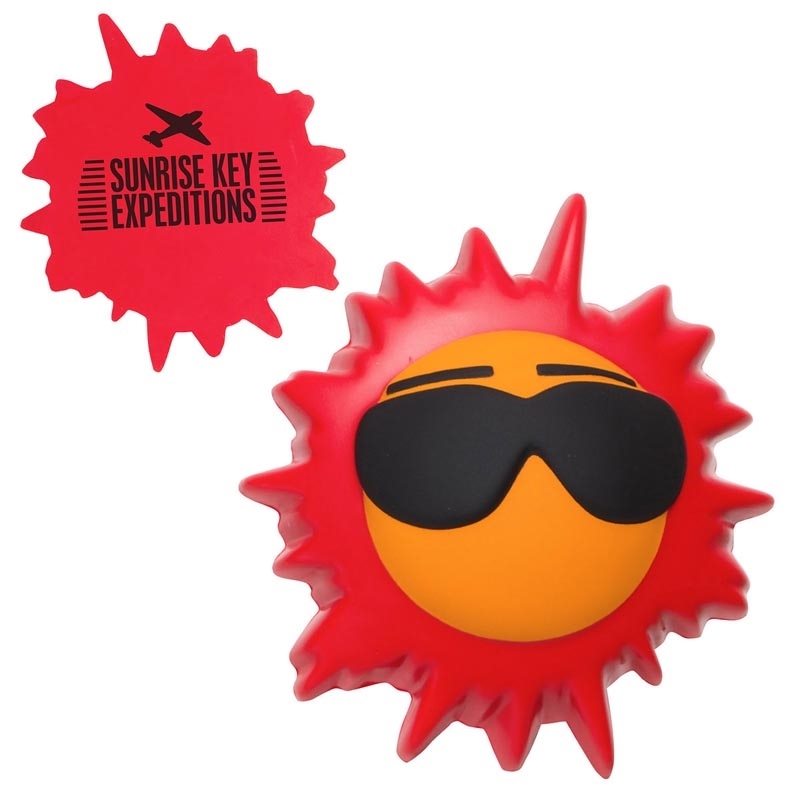 Personalized Cool Sun Stress Ball with Custom Logo Imprint | WithLogos