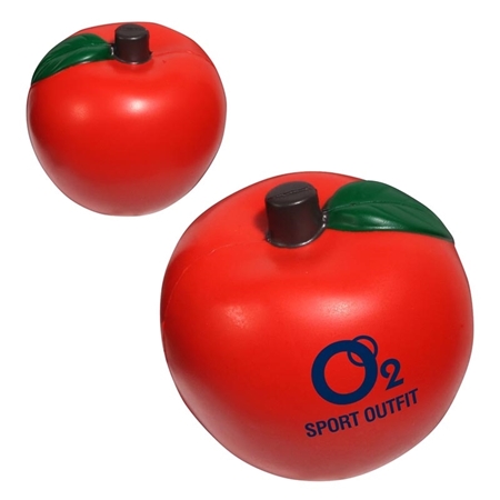 Customized Apple Stress Ball with Printed Logo