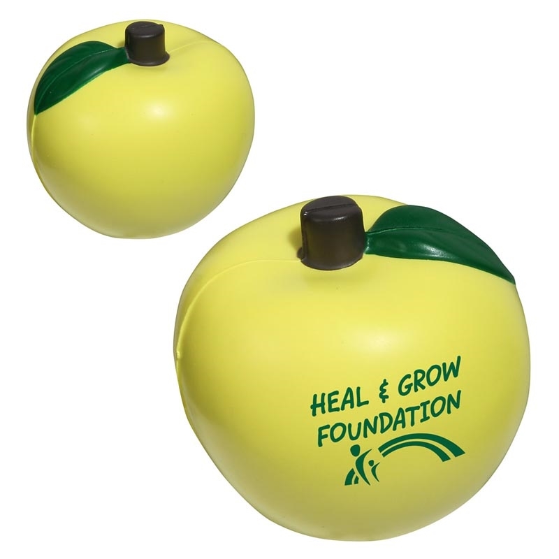Customized Apple Stress Ball with Printed Logo
