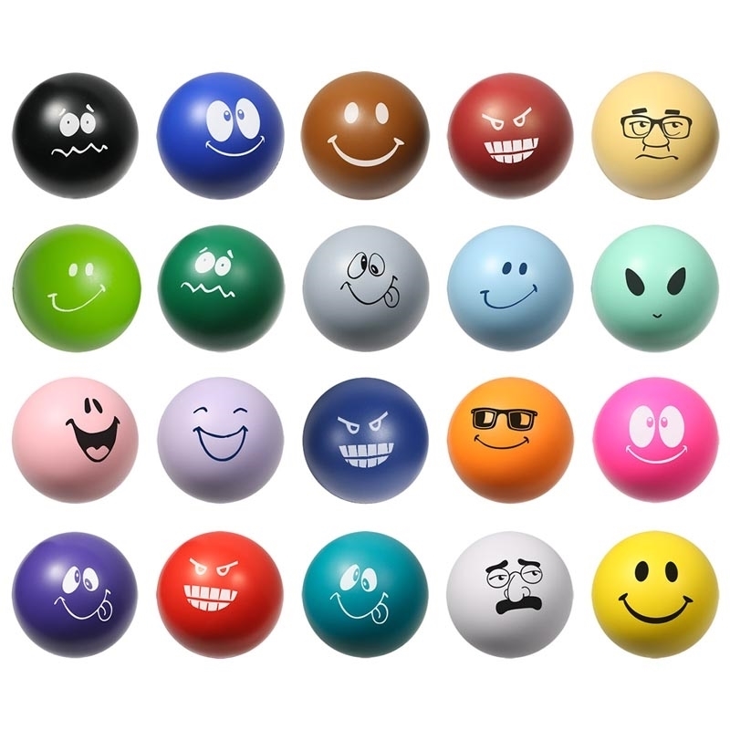 Promotional Emoticon Ball Stress Ball with Custom Logo