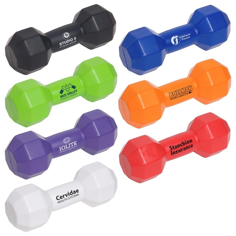 Personalized Dumbbell Stress Ball with Custom Imprint | WithLogos