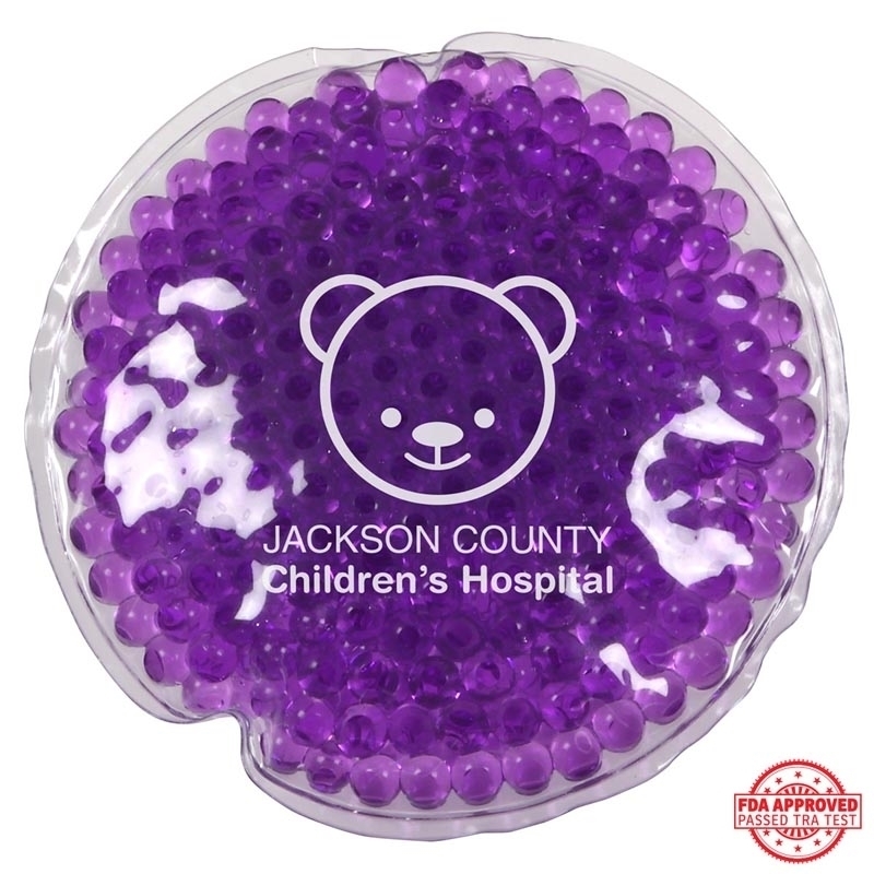 Custom Printed Round Aqua Pearls Hot/Cold Pack | WithLogos