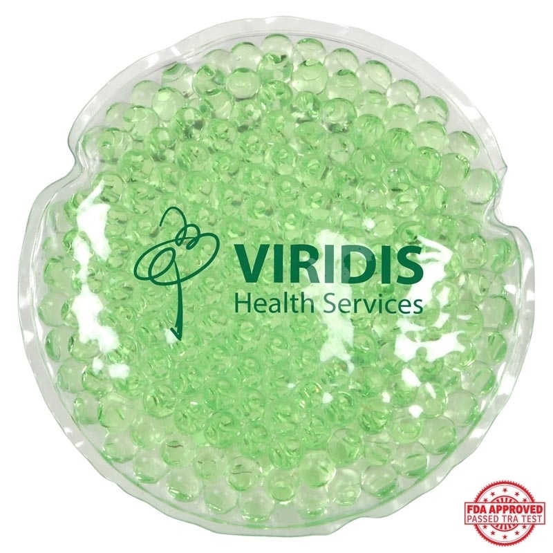 Custom Printed Round Aqua Pearls Hot/Cold Pack | WithLogos