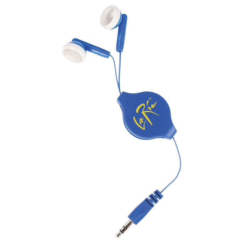 Personalized Retractable Earbuds (Colors) | WithLogos