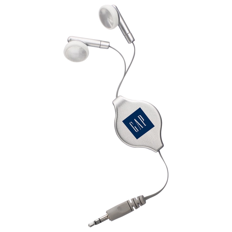 Personalized Retractable Earbuds (Colors) | WithLogos