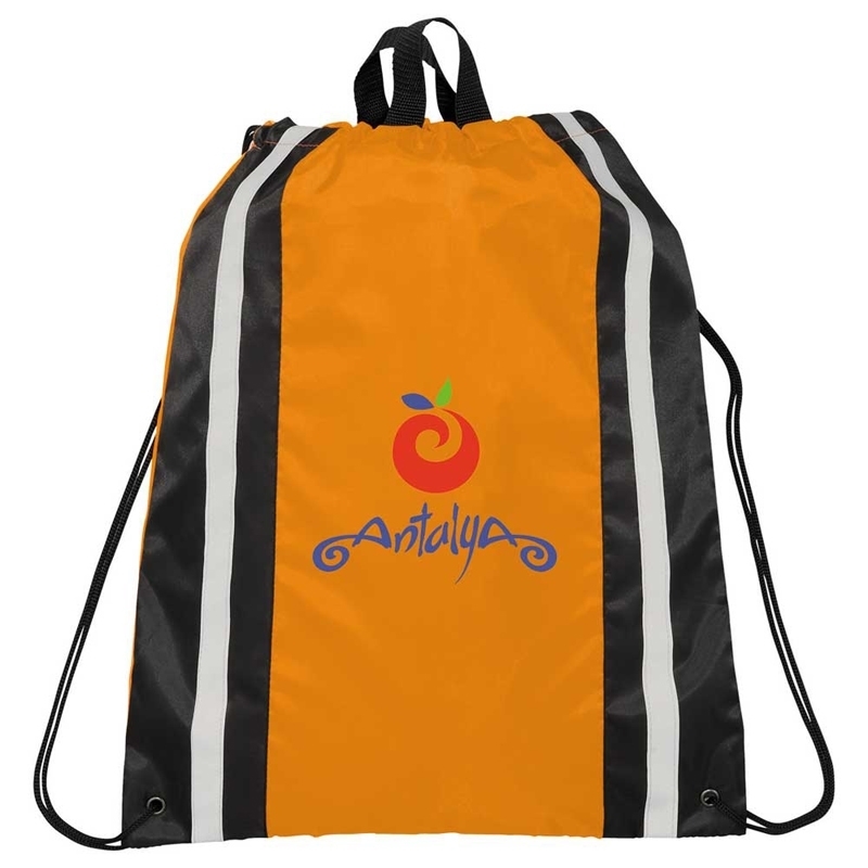 Promotional Reflective Drawstring Cinch Backpack