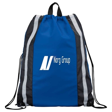 Promotional Reflective Drawstring Cinch Backpack