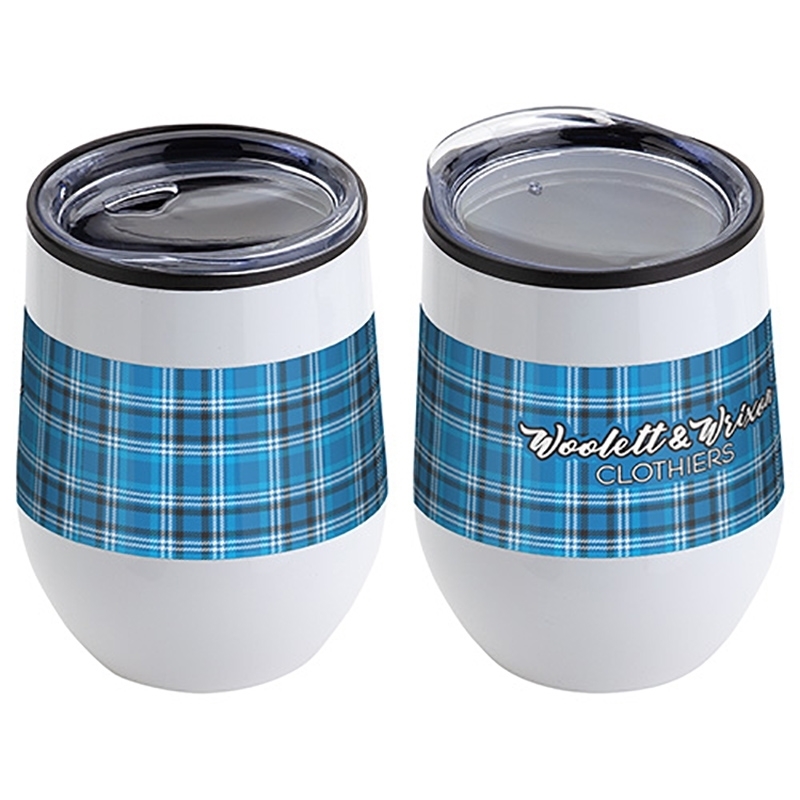 Personalized 12 oz Stainless Steel Wine Goblet | WithLogos