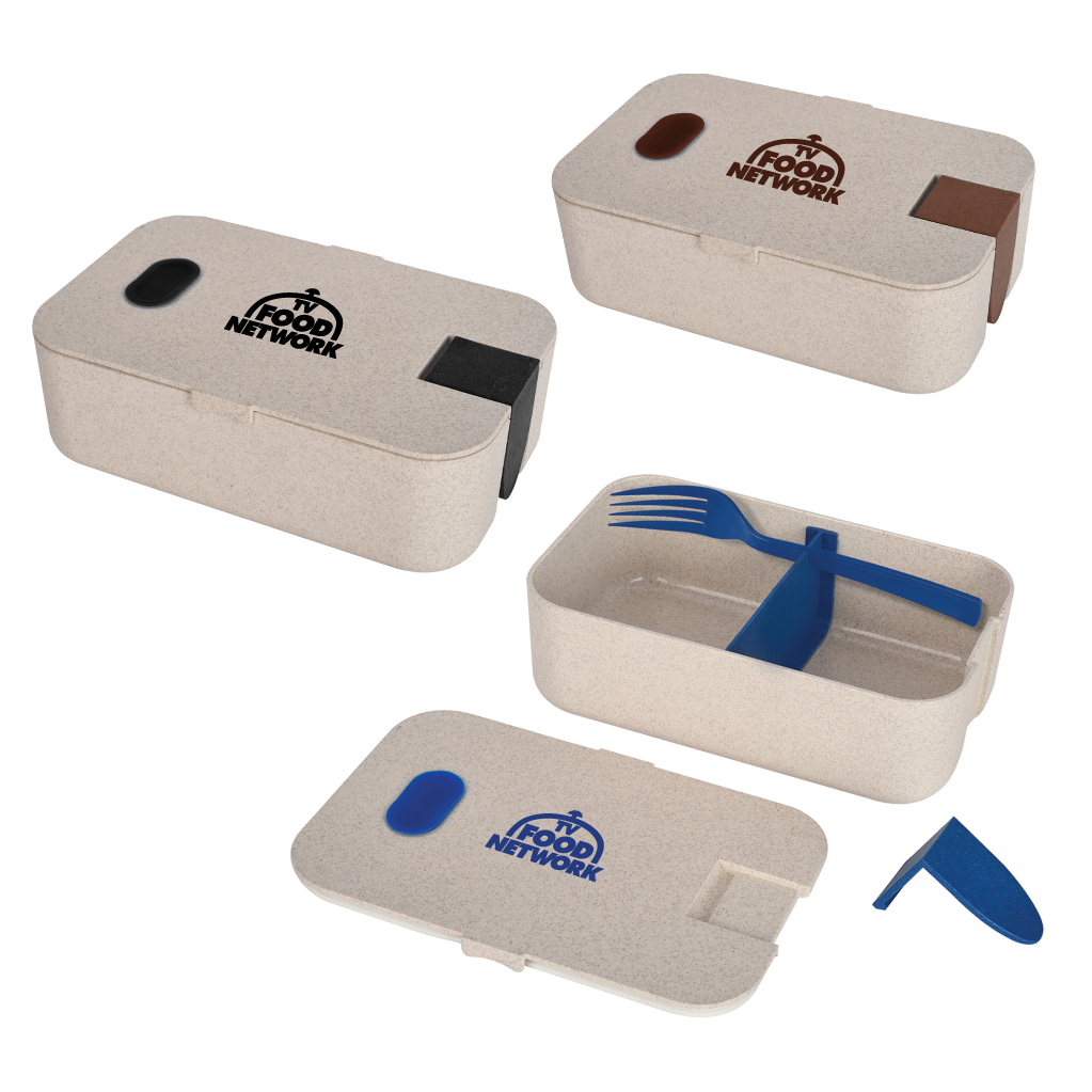 Custom Wheat Lunch Set with Phone Holder | WithLogos