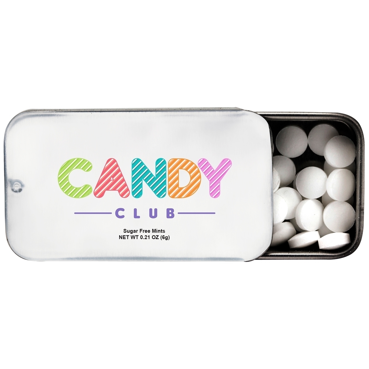 Promotional Mini Metal Slider Mint Tins with Printed Logo | WithLogos