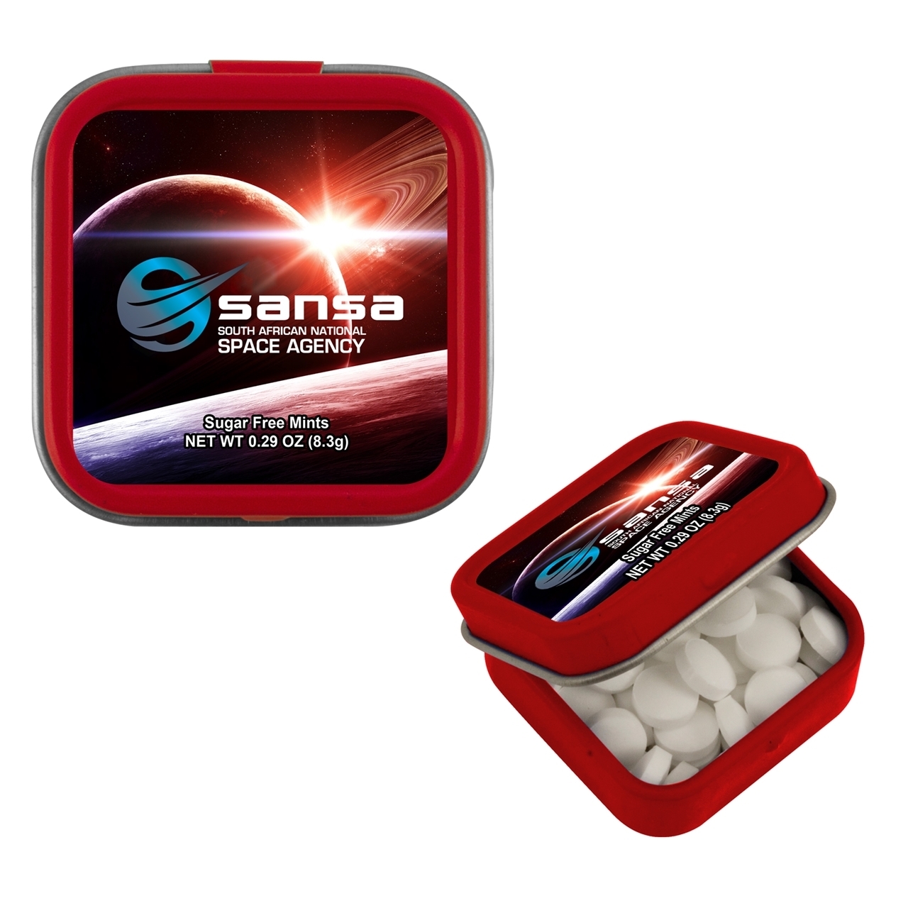 Customized Mini Square Mint Tin with Printed Logo | WithLogos