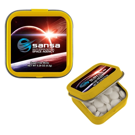 Customized Mini Square Mint Tin with Printed Logo | WithLogos
