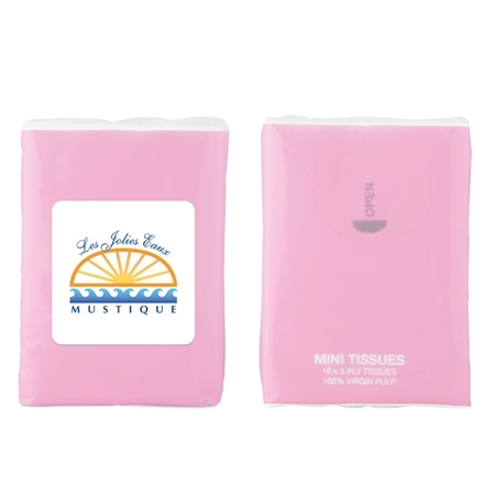 Custom Mini Tissue Pack - Personalized Logo Design | Your Brand Here ...