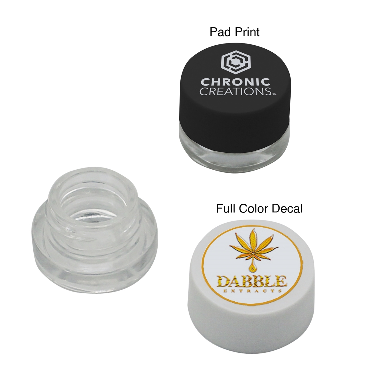 Custom 5ml Glass Concentrate Jar | WithLogos