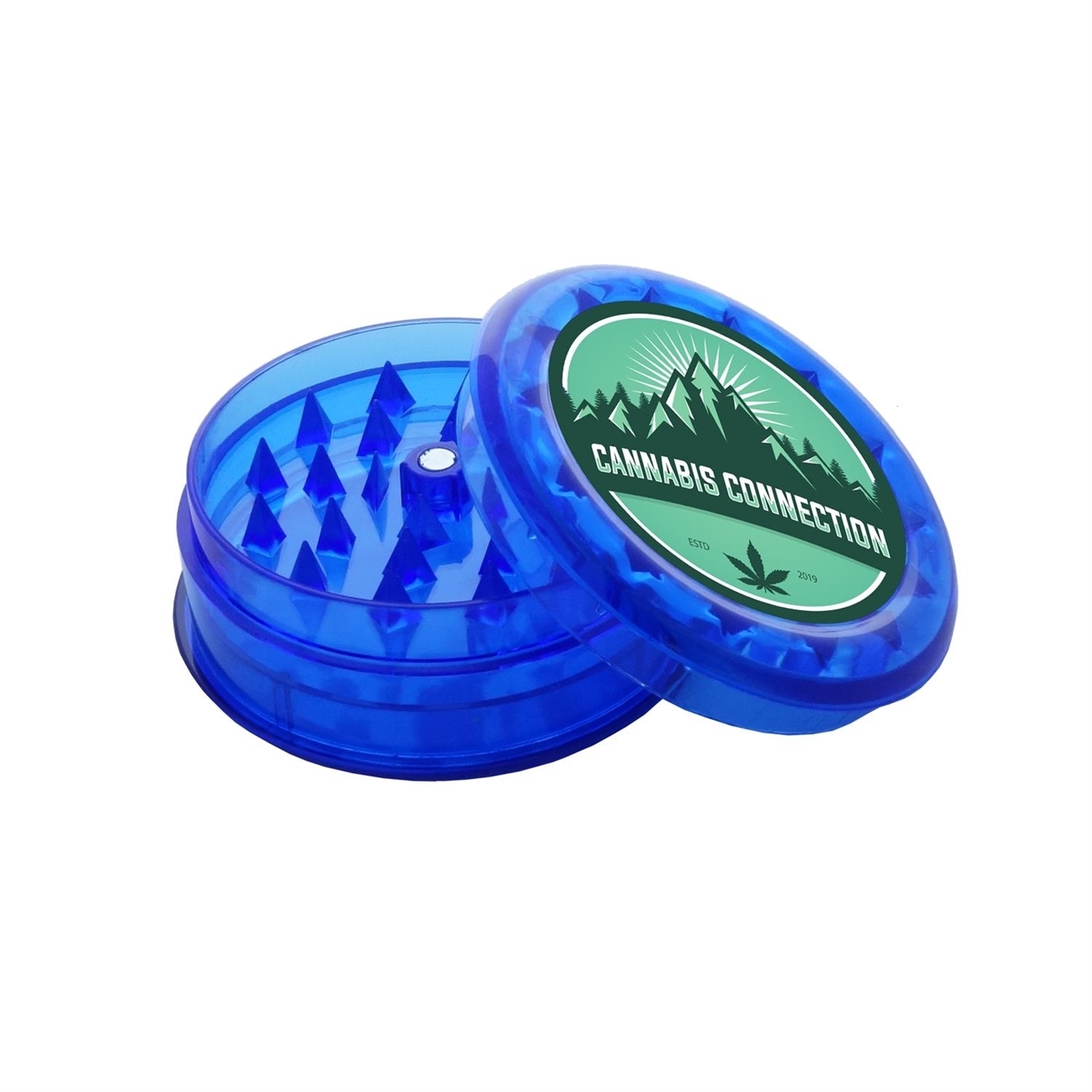 Custom Large Plastic Grinder w Magnetic Lid | WithLogos